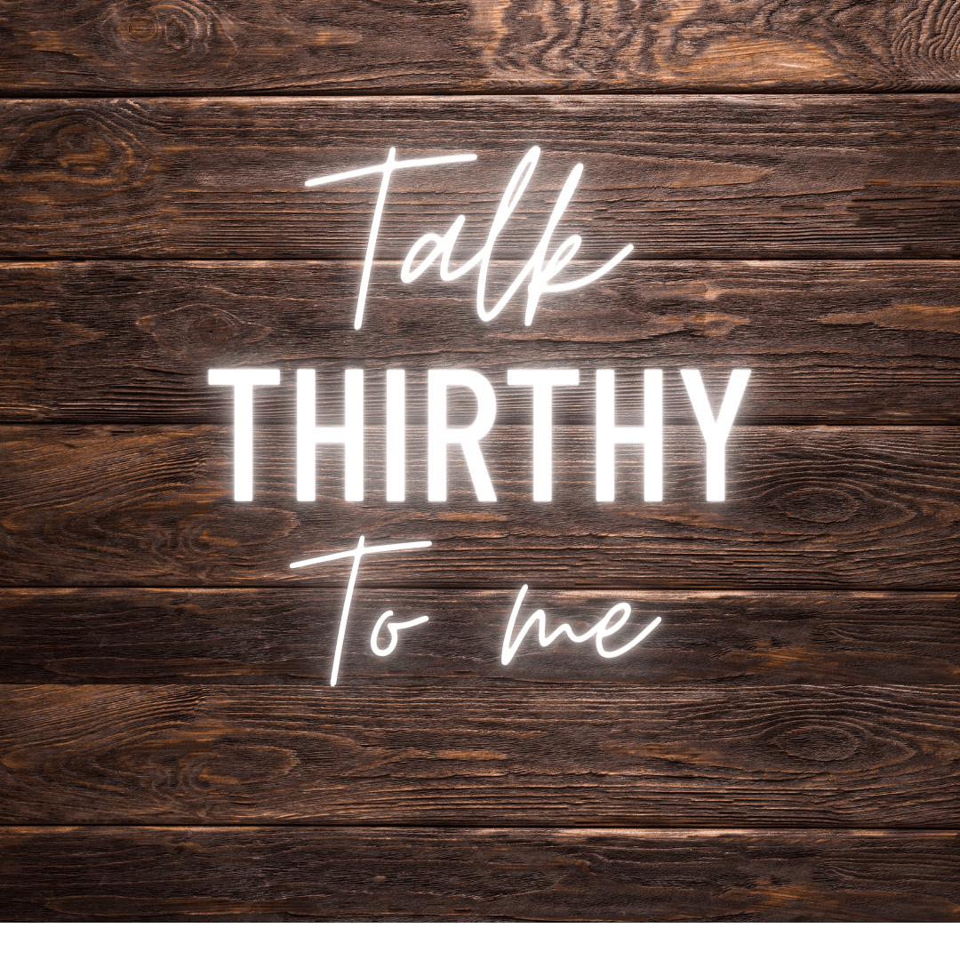 Talk Thirty To Me Led Neon Sign | Partylandup – PartyLandUp