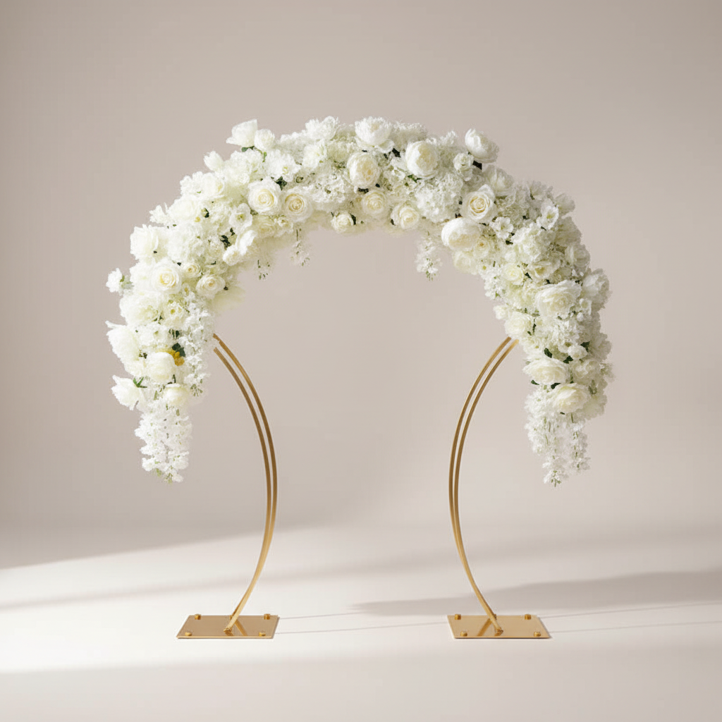 Small Arch Table Centerpiece Stands - Set of 3 Gold Metal | Wedding ...