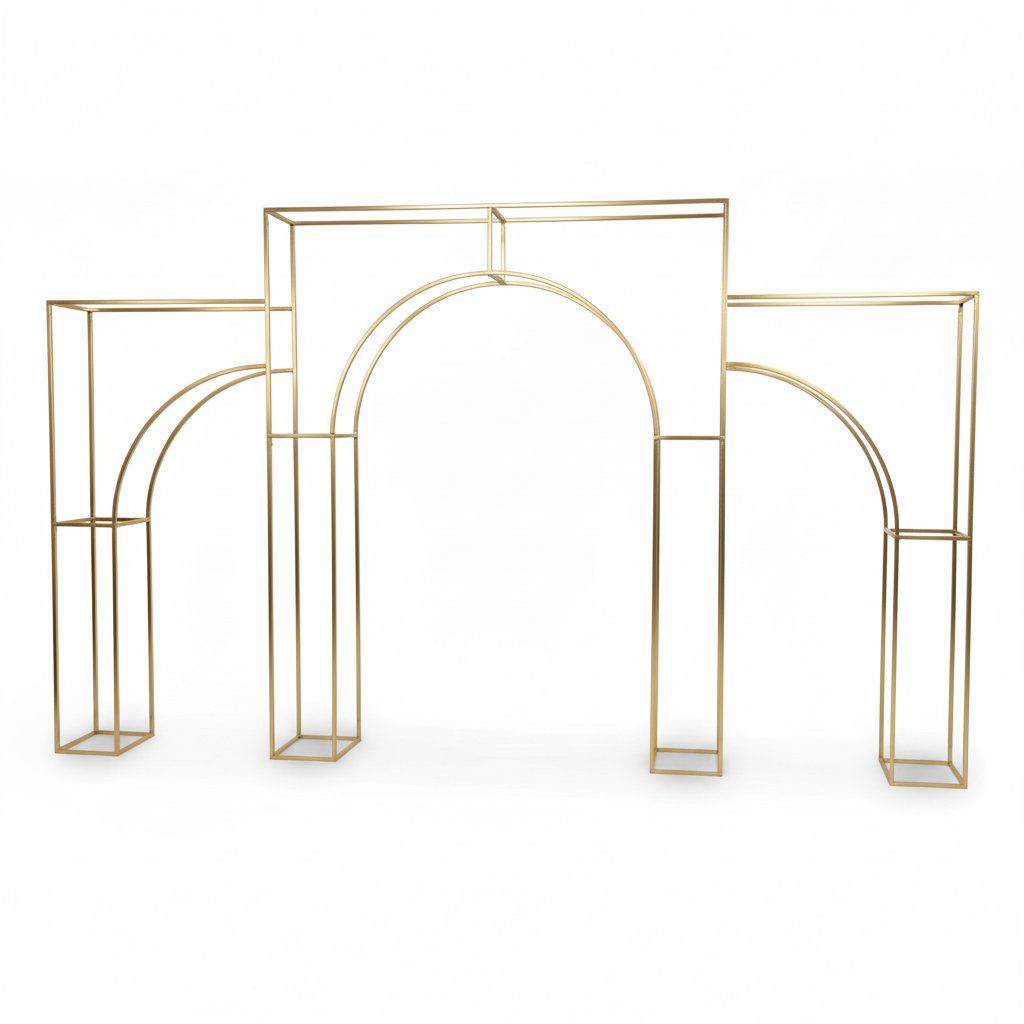 Large Wedding Arch Backdrop Stand - 3-in-1 Premium Metal Frame ...