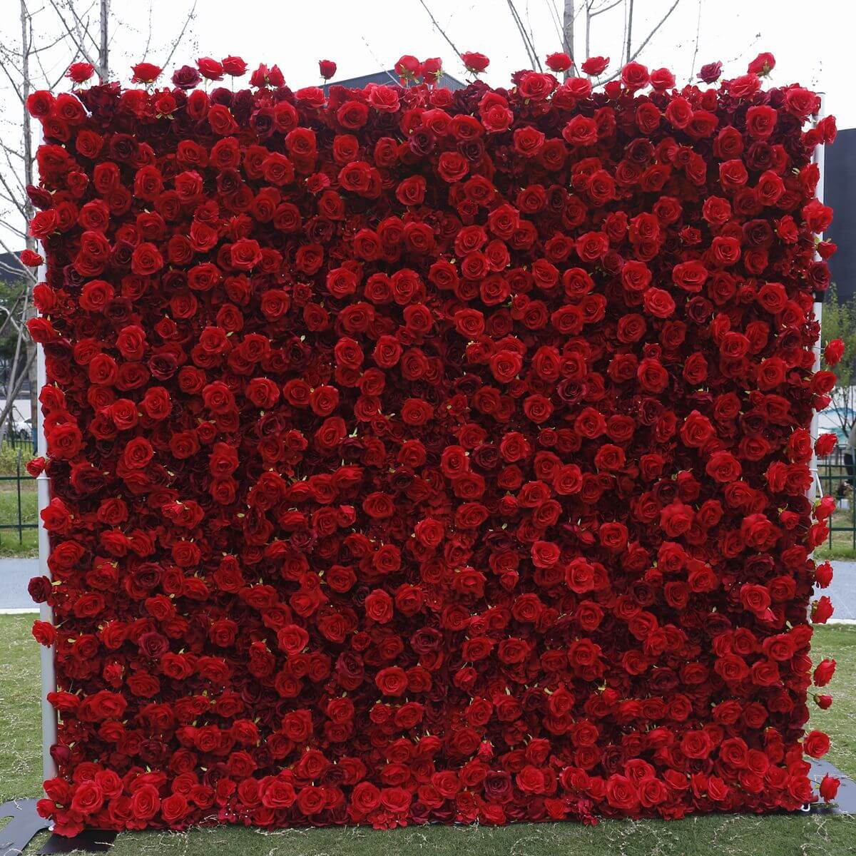 3d Artificial Red Roses Flower Wall Backdrop | Partylandup – PartyLandUp